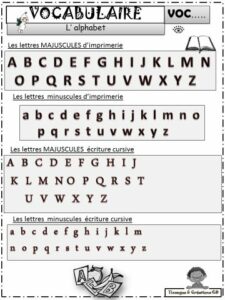 SEQUENCE L'ALPHABET et L'ORDRE ALPHABETIQUE • ReCreatisse