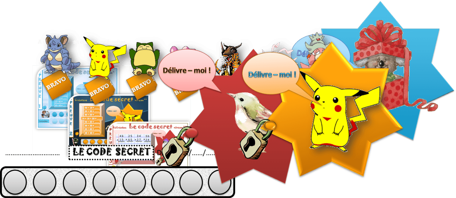 CALCUL - CODE SECRET NIVEAUX 1 , 2 , 3 ! • ReCreatisse