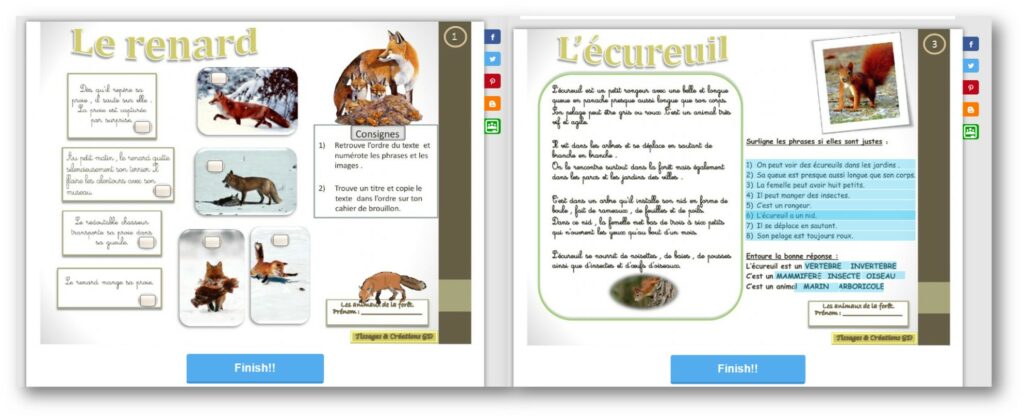 LECTURE : Les animaux de la forêt et des champs • ReCreatisse