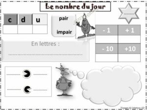 NUMERATION et CALCUL /LES MATHS et MOI / LE NOMBRE DU JOUR - PERIODE 1 ...