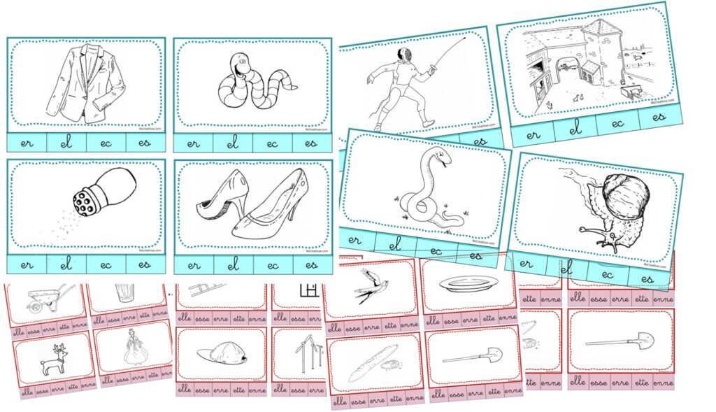 Orthographe : la lettre e - Mots avec elle /ette/esse/erre/enne ...