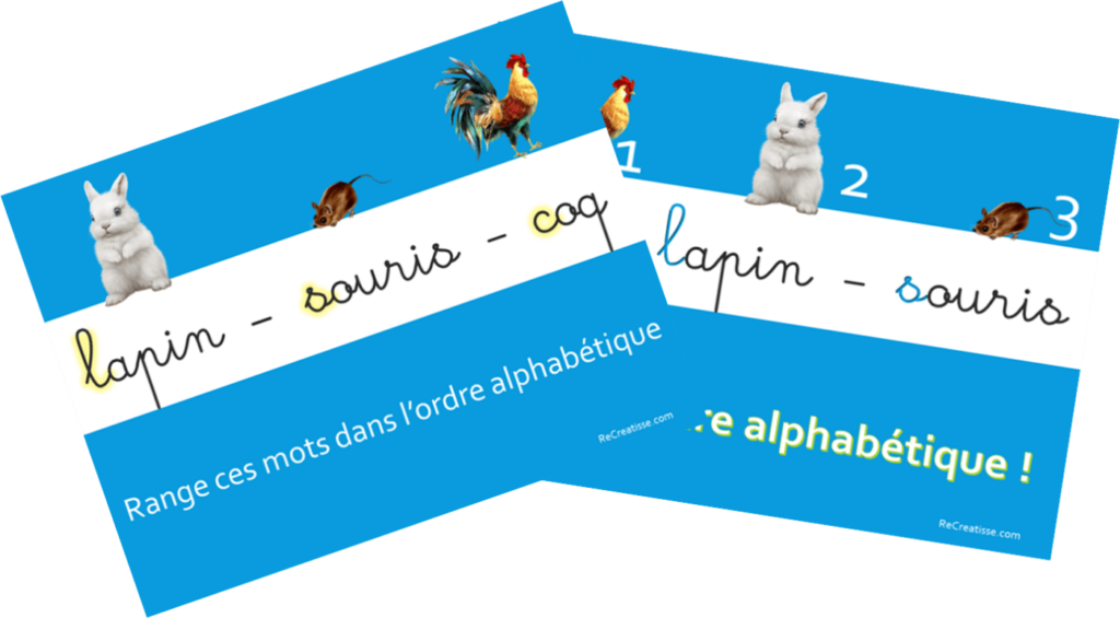 VOCABULAIRE : Activités autour de l'alphabet • ReCreatisse
