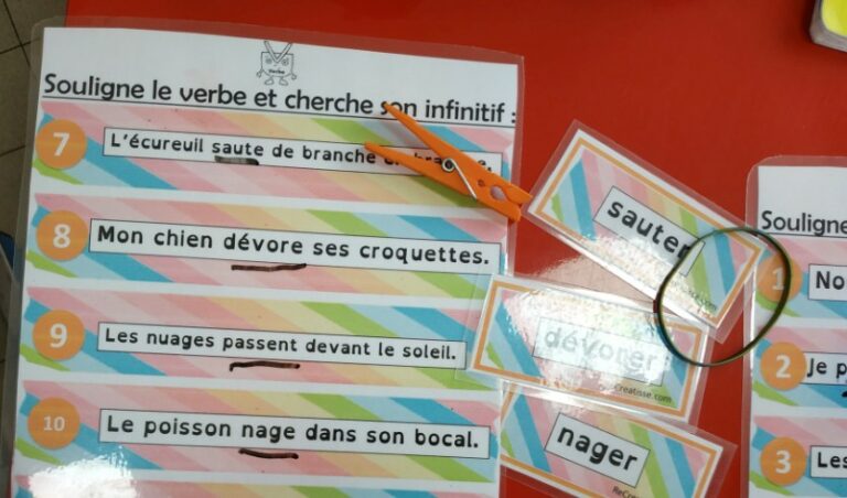 LE VERBE : Séquence JEUX / ATELIERS et activités • ReCreatisse