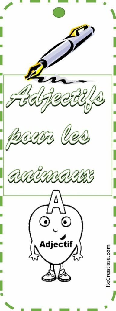 SEQUENCE activités autour de l'adjectif • ReCreatisse