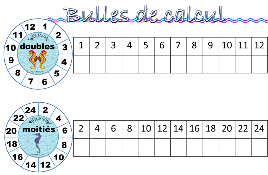 ATELIER : Bulles de calcul • ReCreatisse