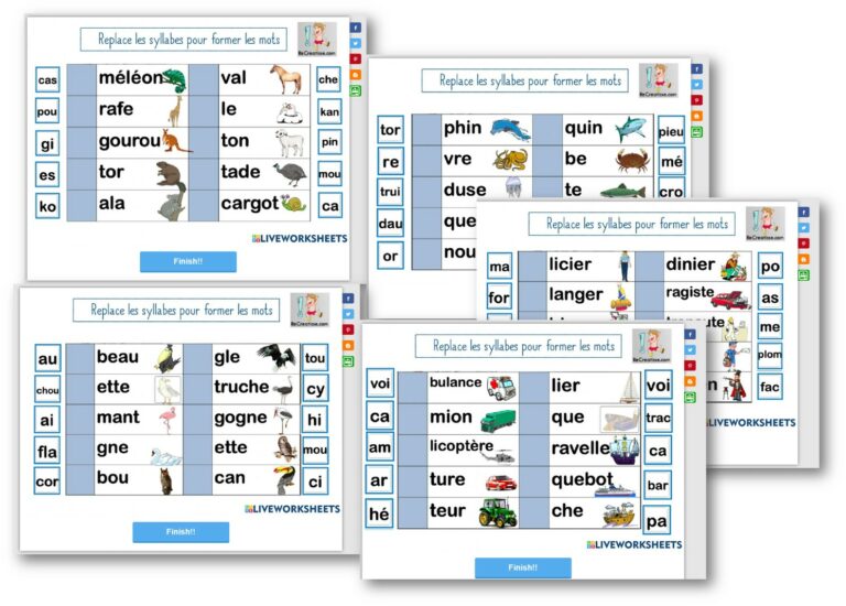 JEUX et ACTIVITES sur les SYLLABES et les MOTS • ReCreatisse