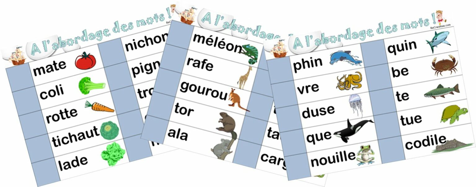JEUX et ACTIVITES sur les SYLLABES et les MOTS • ReCreatisse