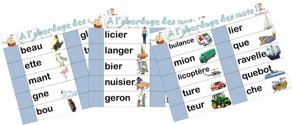 JEUX et ACTIVITES sur les SYLLABES et les MOTS • ReCreatisse