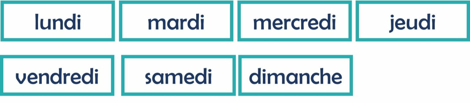 Se repérer dans le temps : la semaine • ReCreatisse