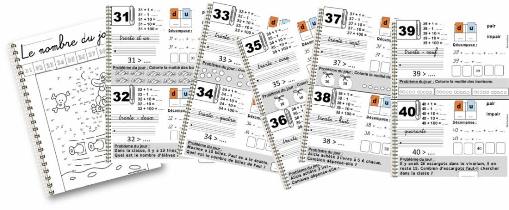 Rituel : exercices pour le nombre du jour • ReCreatisse