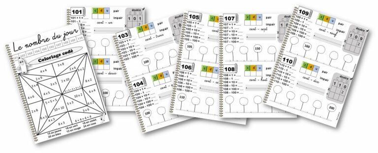 Rituel : exercices pour le nombre du jour • ReCreatisse
