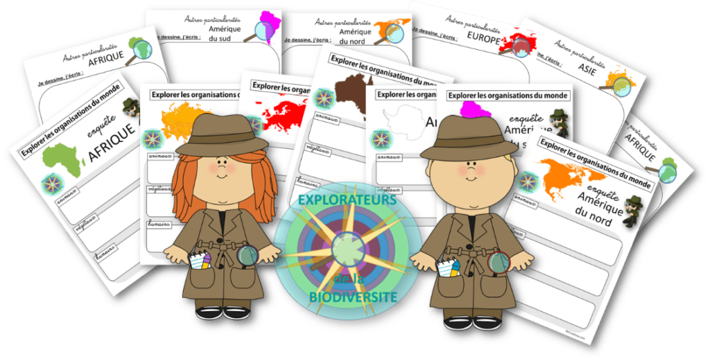 Activités autour de la diversité : les continents • ReCreatisse