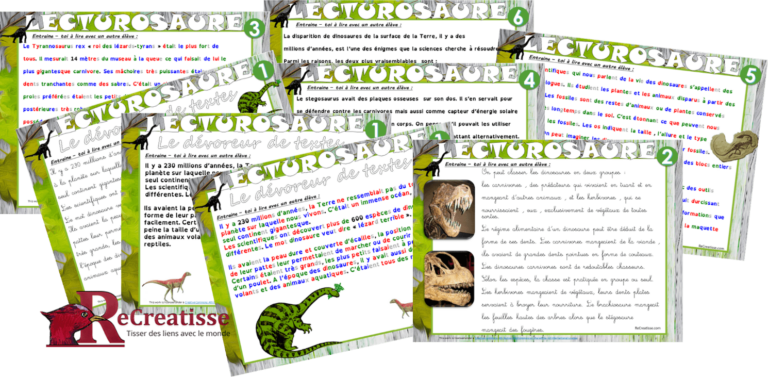 Ateliers lecture autour des dinosaures • ReCreatisse