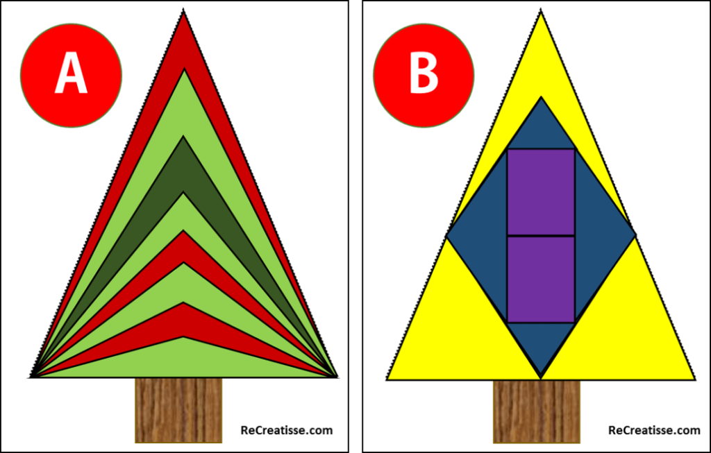 GEOMETRIE DE Noël : Ma forêt géométrique • ReCreatisse