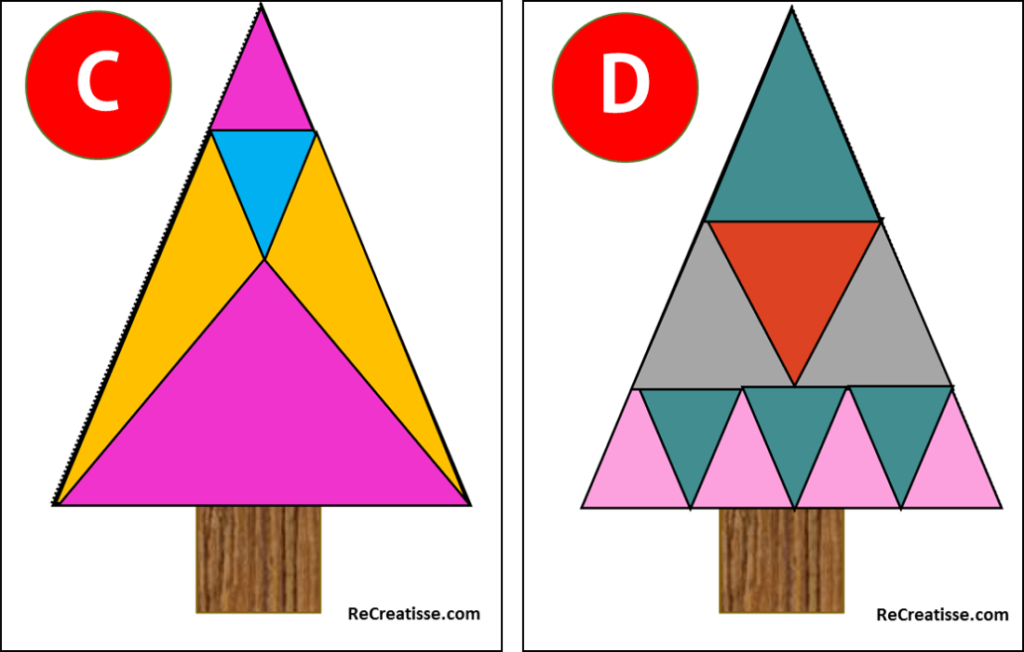 GEOMETRIE DE Noël : Ma forêt géométrique • ReCreatisse