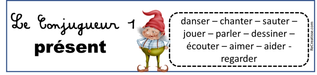 Conjugaison : verbes en ER au présent • ReCreatisse