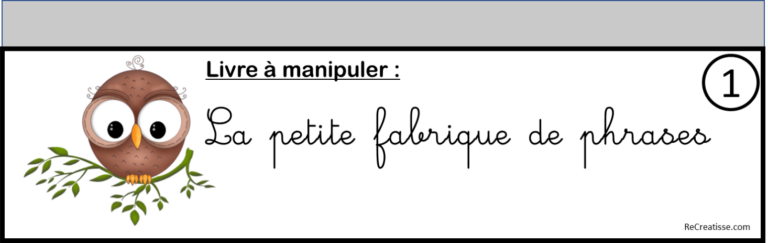 ATELIERS : LA PHRASE • ReCreatisse