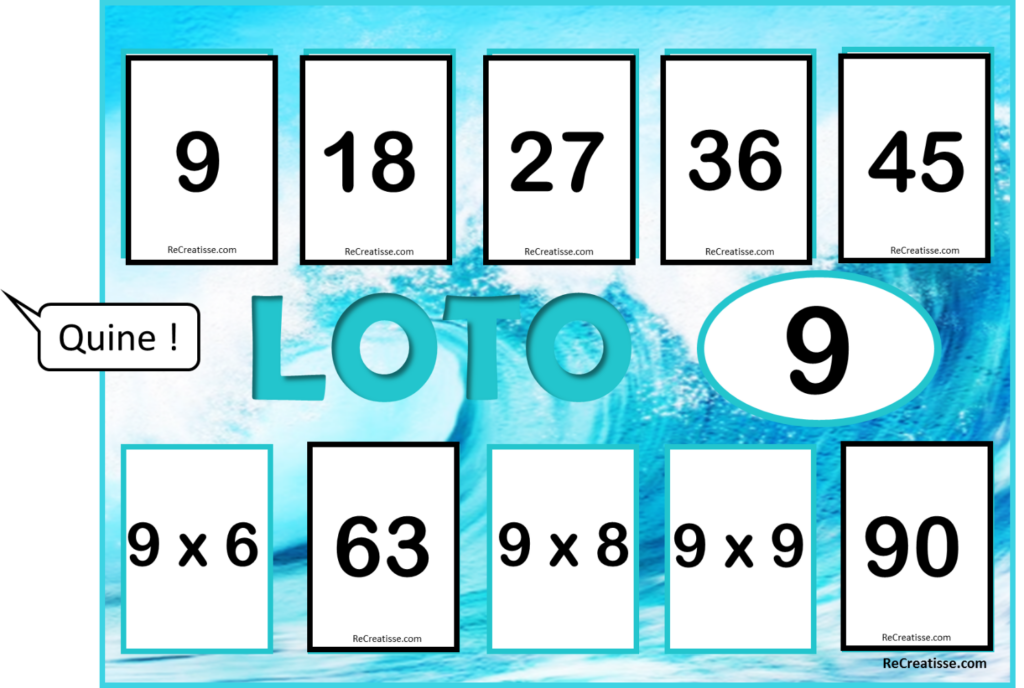 Jeux de cartes : tables de multiplication • ReCreatisse