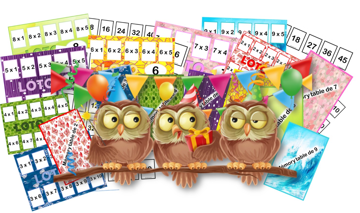 Jeux de cartes : tables de multiplication • ReCreatisse