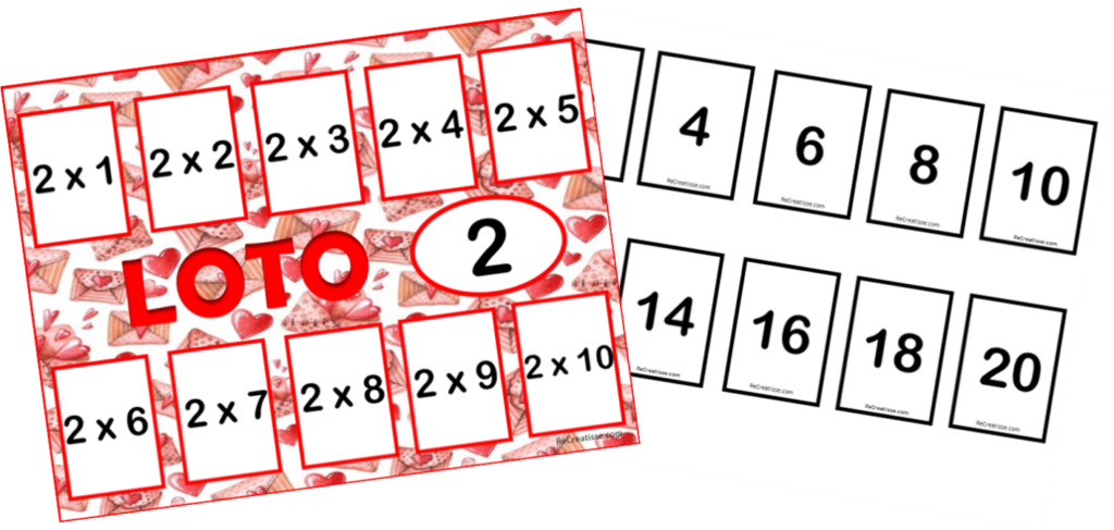 Jeux de cartes : tables de multiplication • ReCreatisse