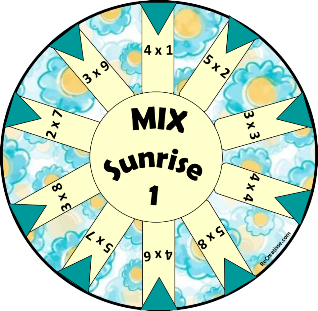 Atelier calcul : Sunrise Tables • ReCreatisse