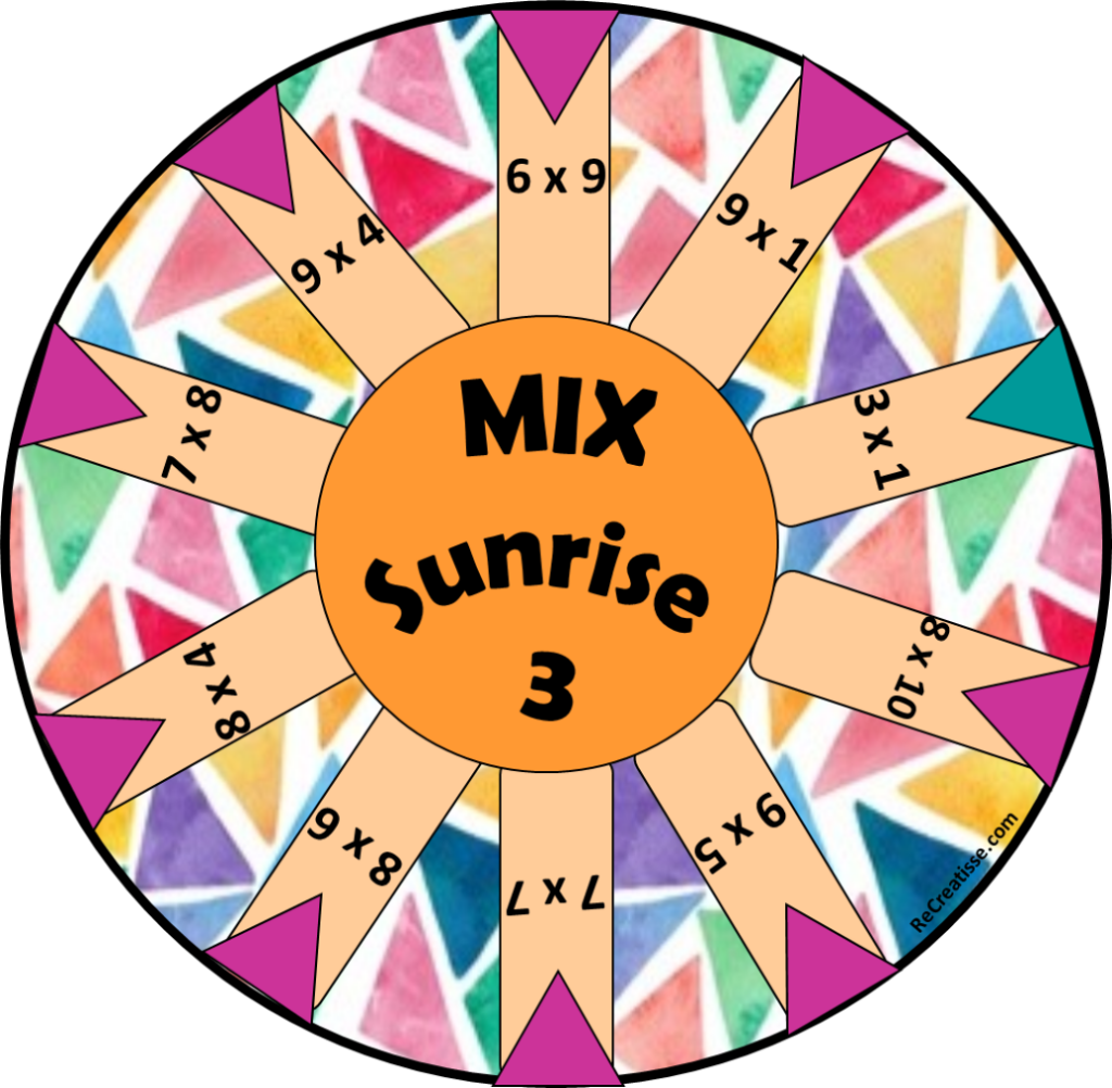 Atelier calcul : Sunrise Tables • ReCreatisse