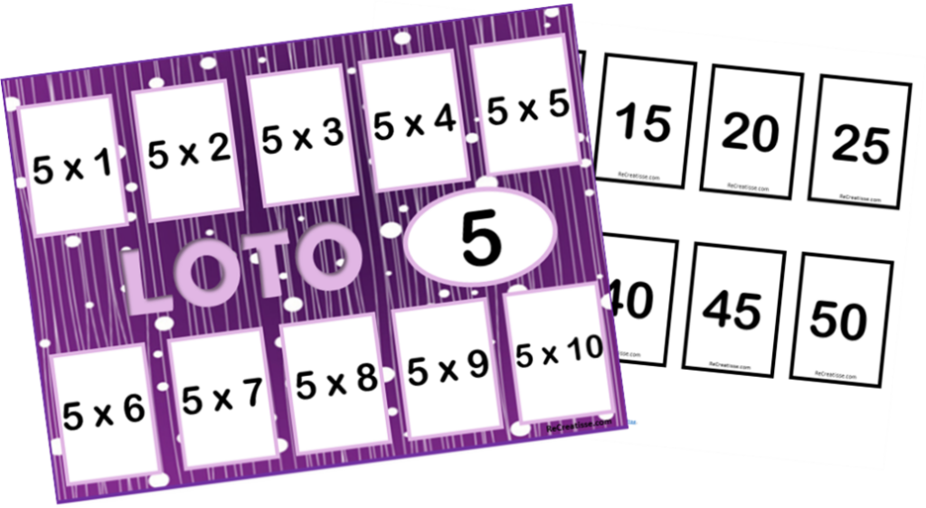 Jeux de cartes : tables de multiplication • ReCreatisse