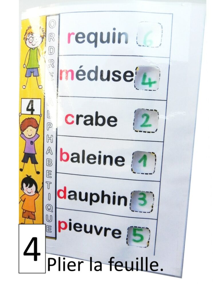 Ordre alphabétique : exercices à coulisse • ReCreatisse