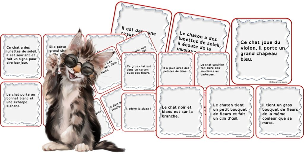 JEUX de LECTURE "Chats pitres" • ReCreatisse