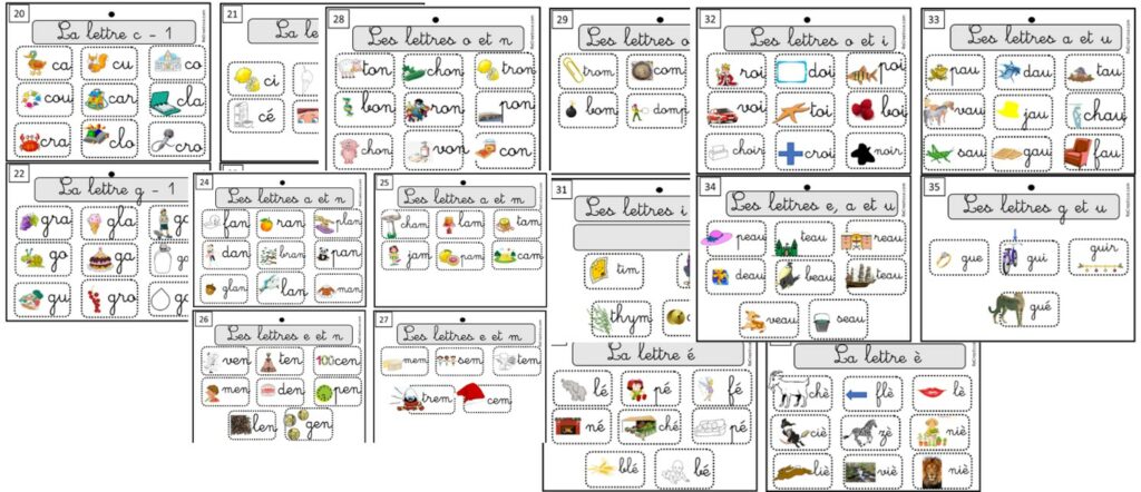 CARTES LECTURE syllabes • ReCreatisse