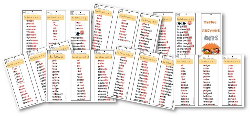LECTURE : cartes mots • ReCreatisse