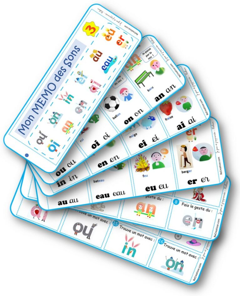 Mémos des sons : je joue et j'apprends ! • ReCreatisse
