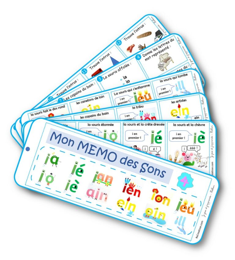 Mémos des sons : je joue et j'apprends ! • ReCreatisse