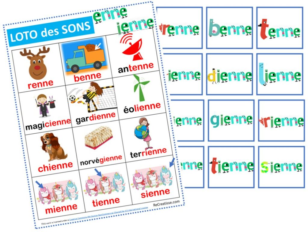 Je joue et j'apprends : LOTO DES SONS • ReCreatisse