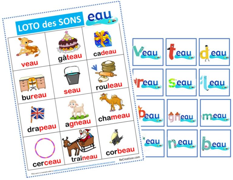 Je joue et j'apprends : LOTO DES SONS • ReCreatisse