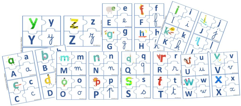 Ateliers avec les lettres : Je joue et j'apprends • ReCreatisse