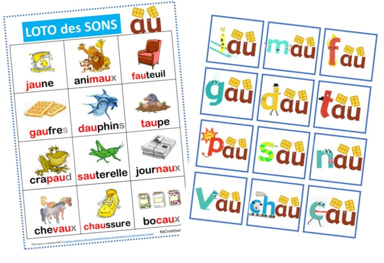 Je joue et j'apprends : LOTO DES SONS • ReCreatisse