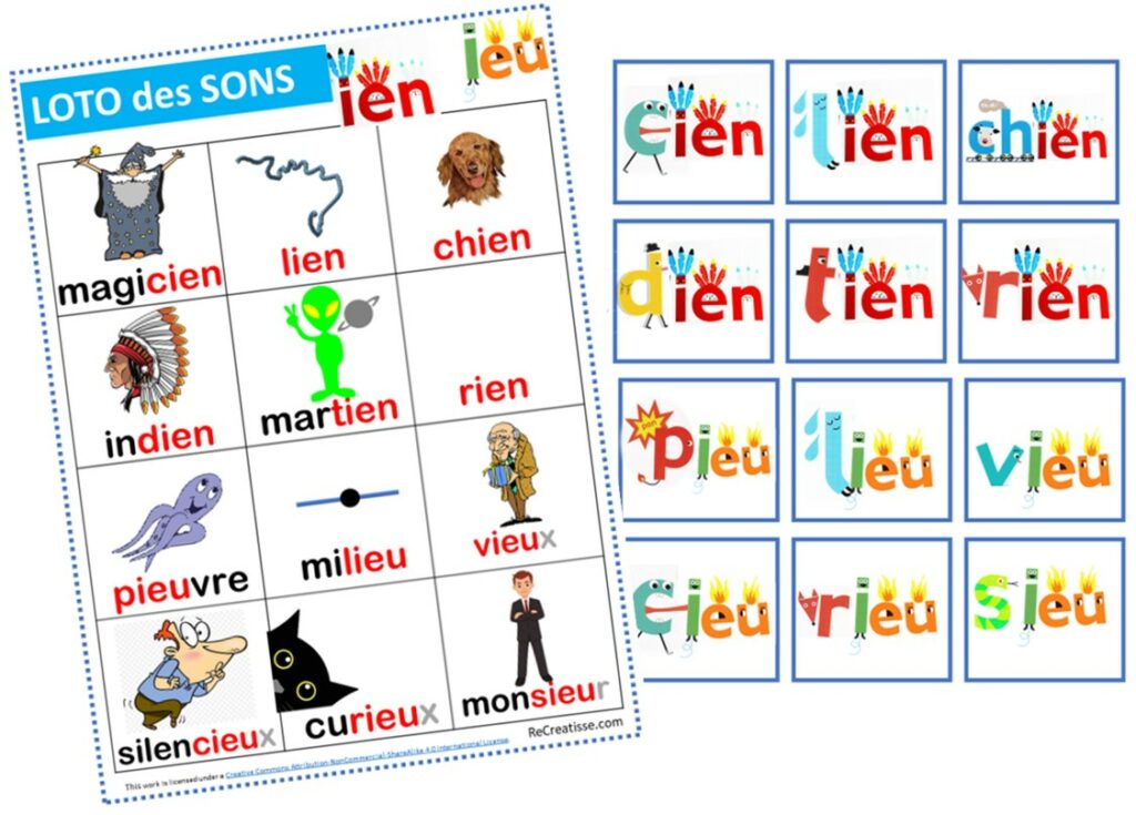 Je joue et j'apprends : LOTO DES SONS • ReCreatisse