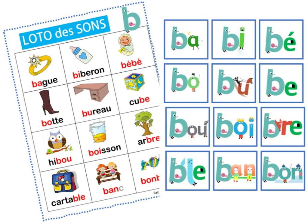 Je joue et j'apprends : LOTO DES SONS • ReCreatisse