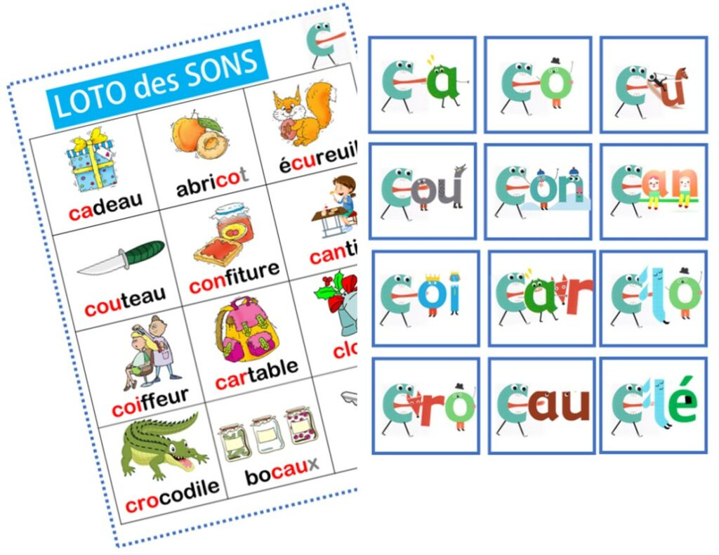 Je joue et j'apprends : LOTO DES SONS • ReCreatisse