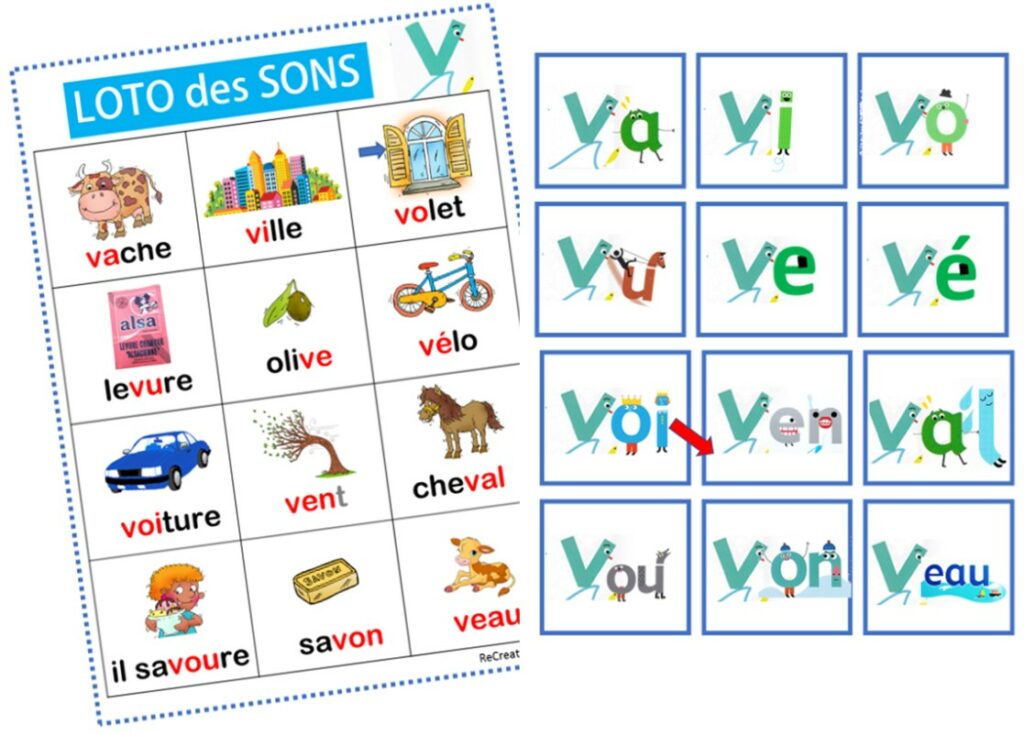 Je joue et j'apprends : LOTO DES SONS • ReCreatisse