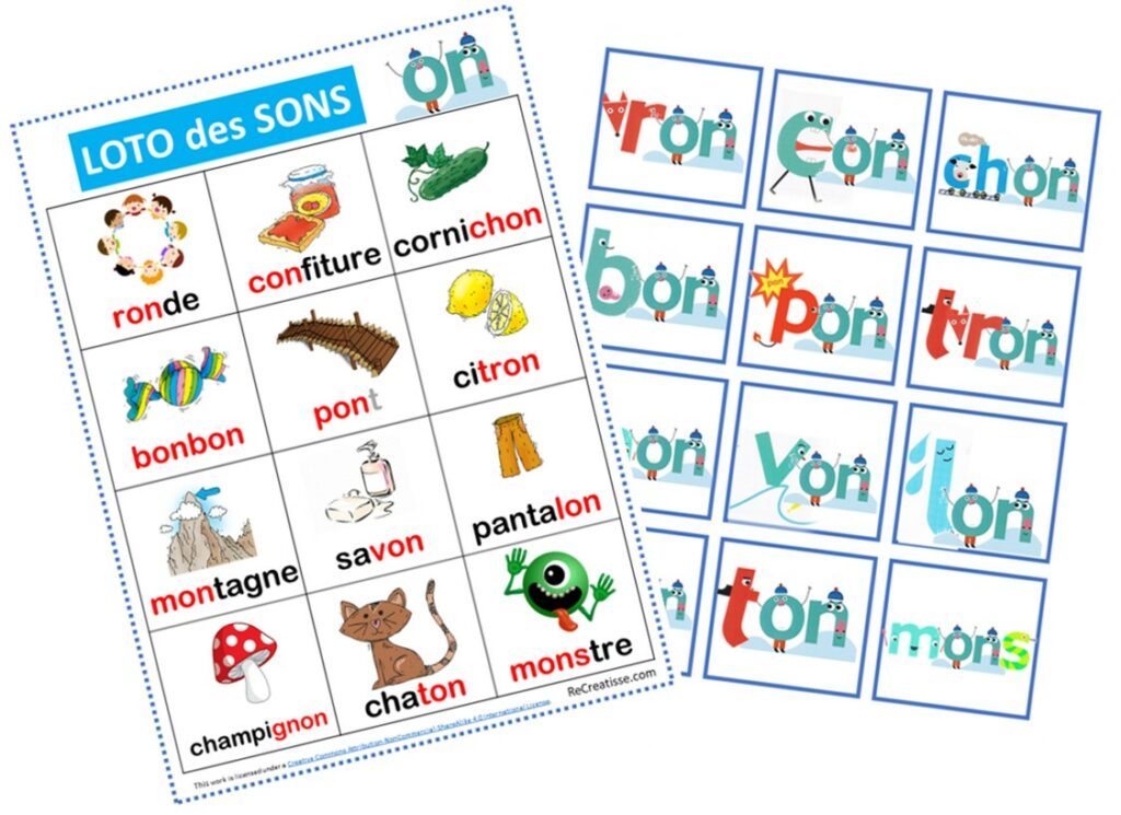 Je joue et j'apprends : LOTO DES SONS • ReCreatisse