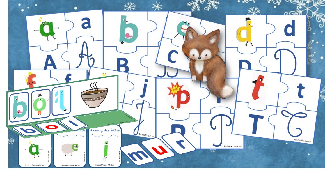 Ateliers avec les lettres : Je joue et j'apprends • ReCreatisse