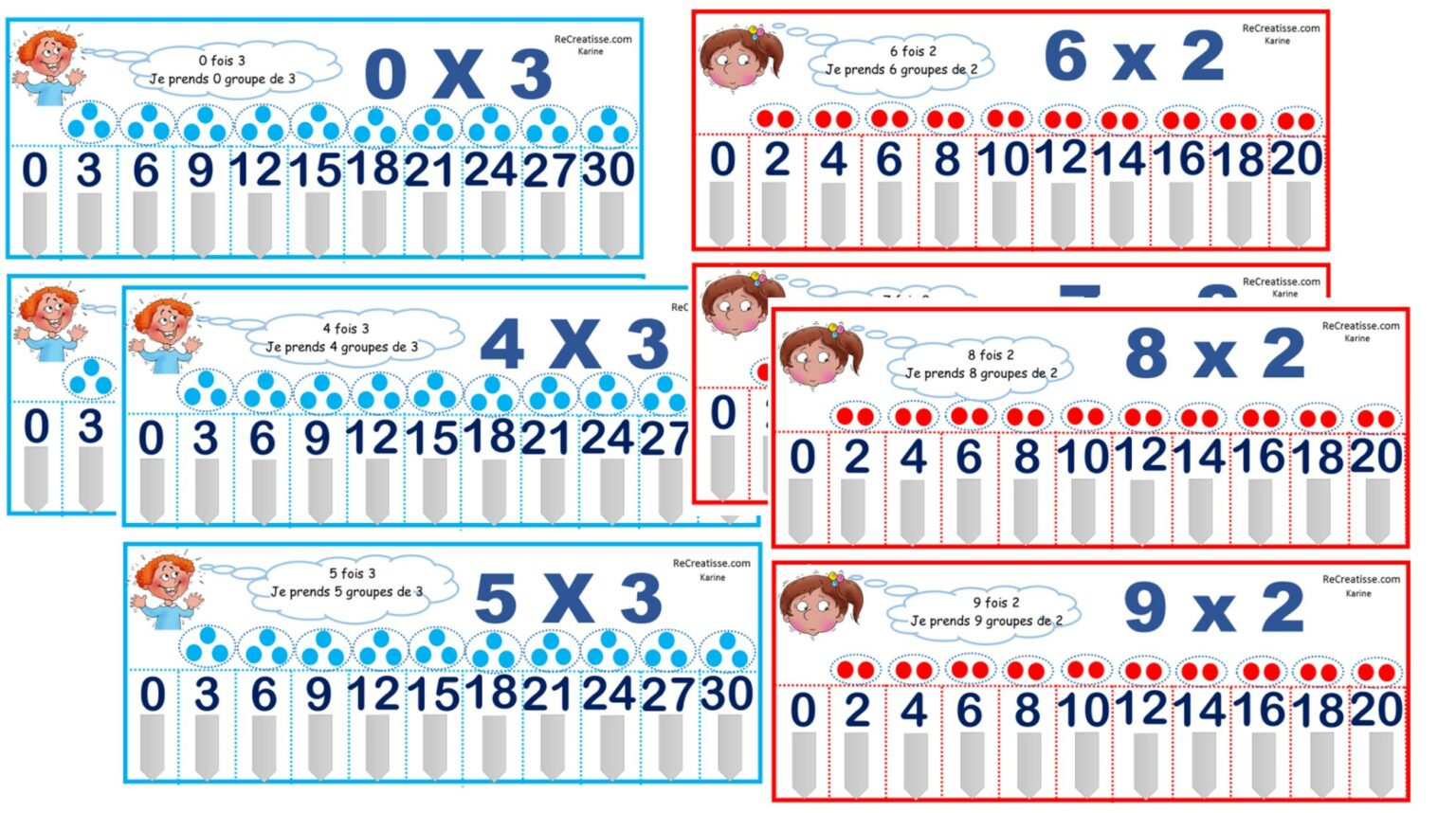 Atelier multiplication : La bonne place ! • ReCreatisse