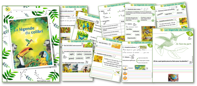 ATELIERS la légende du colibri cycles 1, 2 , 3 • ReCreatisse
