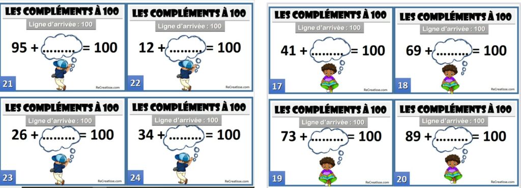 Compléments à 10, 100, 1000 • ReCreatisse