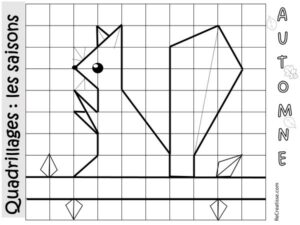 Reproductions sur quadrillages : L'AUTOMNE • ReCreatisse
