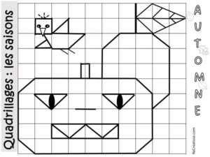 Reproductions sur quadrillages : L'AUTOMNE • ReCreatisse