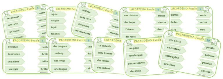 Ateliers grammaire : accord des mots • ReCreatisse