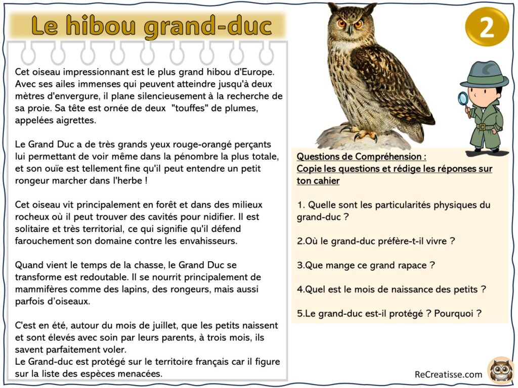 Lecture de textes documentaires • ReCreatisse